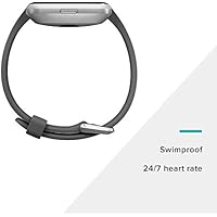 Amazon.com: Fitbit Versa Lite Smartwatch, Charcoal/Silver Aluminum, One ...