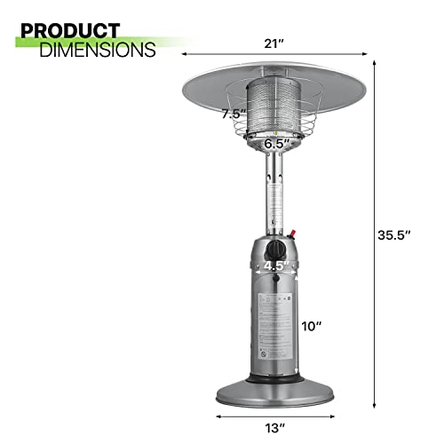 Snapklik.com : Portable Patio Heater, Steel Tabletop Lightweight ...