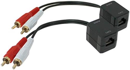 Amazon.com: Parts Express RCA Audio Set L/R Stereo Extender Over ...