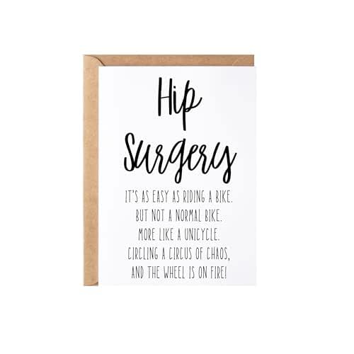 Amazon.com: Hip Surgery Gift, Hip Replacement Card | Funny Get Well ...