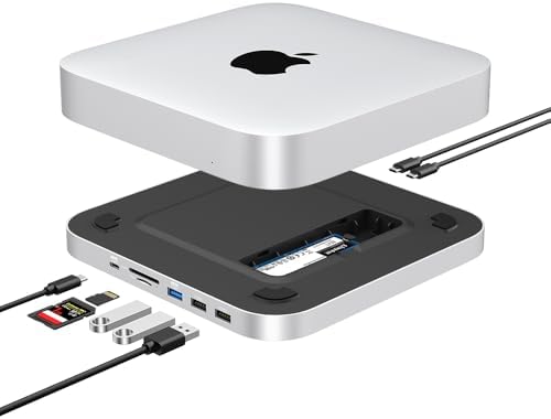 Amazon.com: GEWOKLIY Mac mini Hub, Mac mini Dock with M.2 NVMe ...
