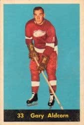 1960 Parkhurst Regular (Hockey) Card# 33 Gary Aldcorn of the Detroit ...