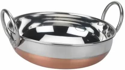 Buy Copper Bottom Kadhai/Frying Kadhai 23.67cm Diameter Kadhai 23.67 cm ...