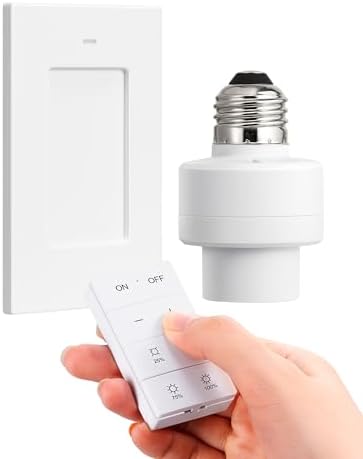 LoraTap Wireless Remote Control E26 Light Socket with Remote, 915MHz ...