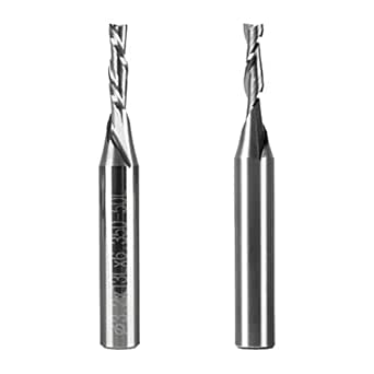 POWERTEC 73029 Up Cut & Down Cut Spiral Router Bits Set – Standard 1/4 ...