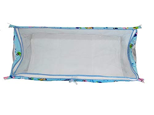 Born Baby khoya Cradle Cloth Baby zoli with Mosquito net (whiteblue ...