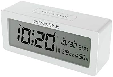 PRECISION PREC0050 Radio Controlled Alarm Clock, White : Amazon.co.uk ...
