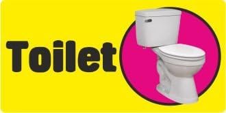 Advanced Printing Dementia Friendly Self-adhesive Toilet sticker sign ...