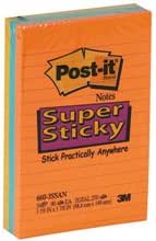 Amazon.com: Super Sticky Notes 4x6 Neon Ruled : Office Products