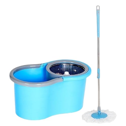 Industries Plastic Bucket Quick Spin Mop with 1 Microfiber Wet Dry ...