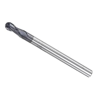 CoCud Ball Nose End Mill, 2mm Radius 4mm Shank 50mm Length, AlTiN ...