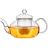 Amazon.com | Glass Teapot Stovetop Safe-Clear Teapot with Removable ...