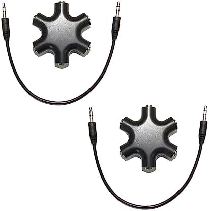 Amazon.com: NIIIIYTYB 5-Way Multi Headphone Splitter Audio Connector ...