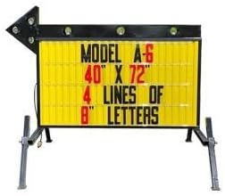 Amazon.com : A-6 Portable Flashing Arrow Roadside Sign | Changeable ...