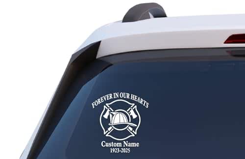 Amazon.com: Forever In Our Hearts Firefighter Fireman RIP Car Window ...