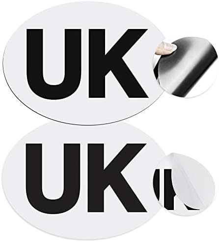 Onarway UK Car Stickers for Europe, 2 Electrostatic Oval UK Stickers ...