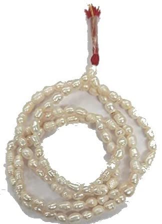 Buy Onlinesalescantt White Real Pearl Saccha Moti Mala for Men and ...