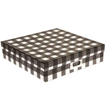Black & White Buffalo Check Storage Box - Large Archival Organize box ...