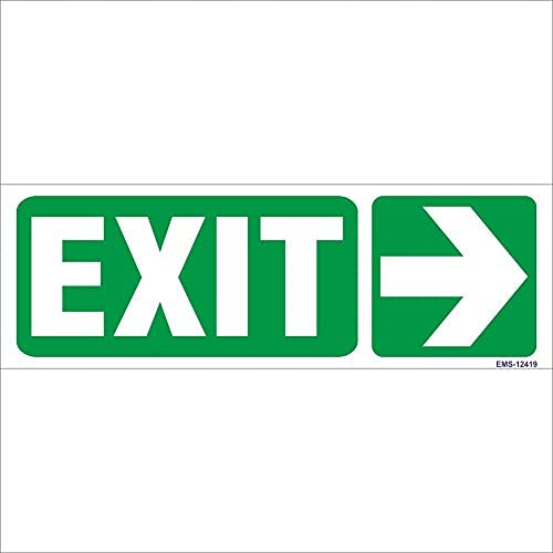 Amazing sign Night Glow Exit With Right Arrow Sign Board : Amazon.in ...