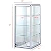 EHU - Countertop Glass Display Case - Silver Aluminum Frame Glass ...