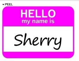 Amazon.com - Hello My Name Is Sherry - Window Bumper Laptop Sticker