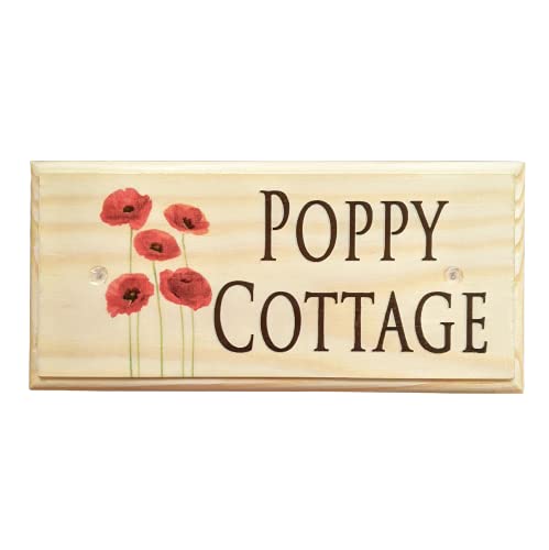 Personalised Poppy House Sign, Poppy Cottage Plaque : Amazon.co.uk ...