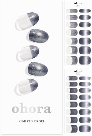 Amazon.com: ohora Semi Cured Gel Nail Strips (N Velvet Chic) - Dark ...
