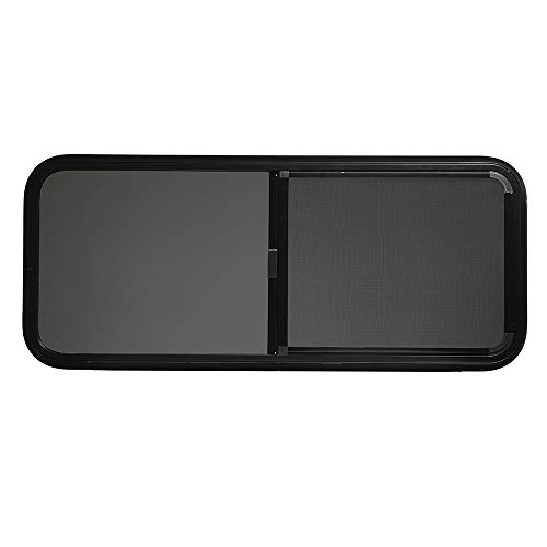 ToughGrade Horizontal Sliding Black RV Window 48" X 20" X 1 1/2 ...
