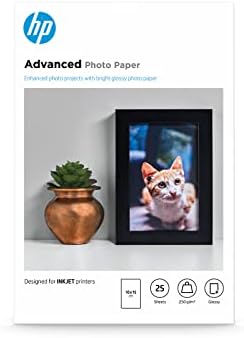 HP Matte Photo Paper, 180 g/m2, 25 sheets, White, 10 x 15 cm : Amazon.co.uk