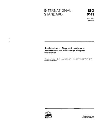 ISO 9141:1989, Road vehicles - Diagnostic systems - Requirements for ...