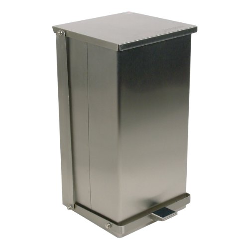Amazon.com: Stainless Steel Step-On Waste Receptacle 12 Gallons ...