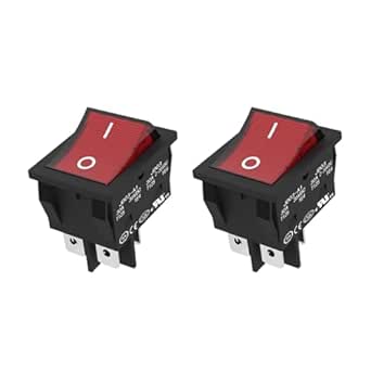 lcocove JD 2pcs 30A Power Switch 12V/24V/36V KCD4 DC Boat Rocker Switch ...