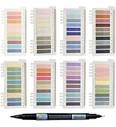 Amazon.com : YOUDEFUL 1600pcs Translucent Sticky Note Tabs, Morandi ...