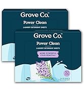 Amazon.com: Grove Co. Laundry Detergent Sheets, Power Clean Dissolving ...
