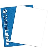 Amazon.com : Blue Sticker Paper, 8.5 x 11 Full Sheet Label, 100 Sheets ...