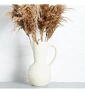 Amazon.com: BlossoME Ceramic White Vase 12 inch Tall with Handle Matte ...