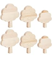 Amazon.com: OLYCRAFT 12Pcs 4Sizes Unfinished Wood House Shaped Blocks ...
