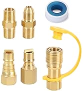 Amazon.com : ATKKE 1/2" QDD LP Natural Gas Quick Connect Fittings Kit ...