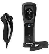 Amazon.com: TechKen Motion Plus Wii Controllers 2Packs with Nunchucks ...
