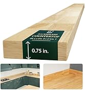 Amazon.com: Bme Hevea Solid Wood Butcher Block Countertop, Unfinished ...