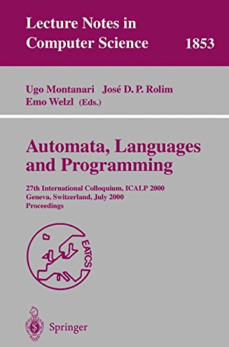『Automata, Languages and Programming: 27th International - 読書メーター