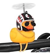 Amazon.com : wonuu Rubber Duck Bike Bell, Squeeze Ducks with Helmet for ...