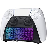 Amazon.com: TiMOVO RGB Backlight Keyboard for PS5 Controller, Wireless ...