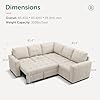 Amazon.com: HONBAY Modular Sectional Sleeper Sofa with Pull Out Bed ...