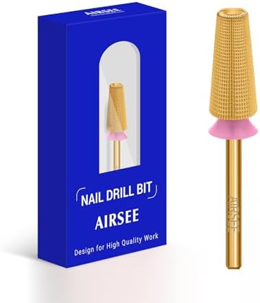 Amazon.com: AIRSEE Tungsten Carbide 5 in 1 Acrylic Nail Drill Bit Efile ...