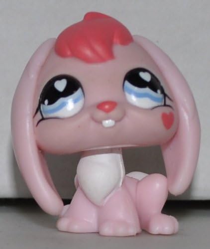 Amazon.com: Rabbit #557 (Pink, Blue Eyes, Heart on cheek) Littlest Pet ...