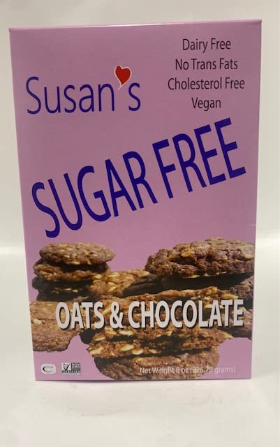 Amazon.com: Susan's Sugar free cookies 8oz (2 pack) (Oats and Chocolate ...