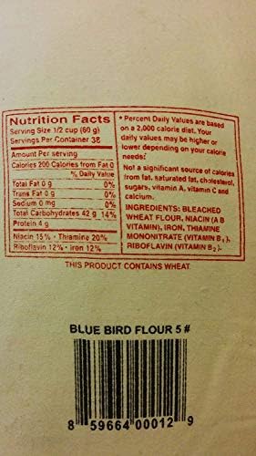 Amazon.com : Blue Bird Flour, 5 Lbs Bag (Original Version) : Grocery ...