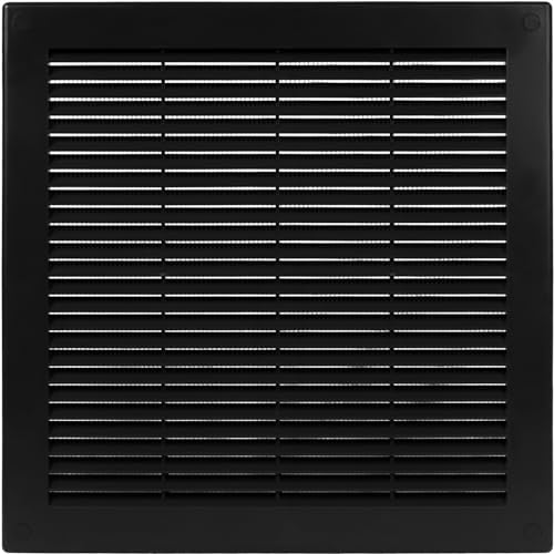 Vent Systems 12'' x 12'' Inch Black Soffit Vent Cover - Flat Square Air ...