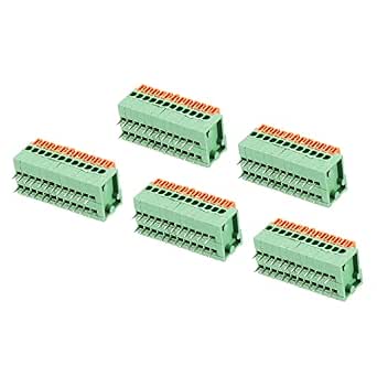 MECCANIXITY PCB Spring Terminal Block Connector KF141R 150V 2A 2.54mm ...